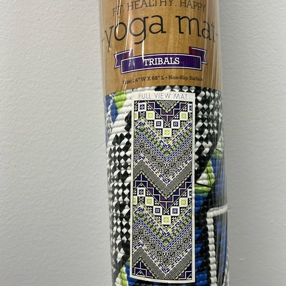 EcoOne | Other | Tribal Yoga Mat 24 X 68 Nonslip Surface | Poshmark